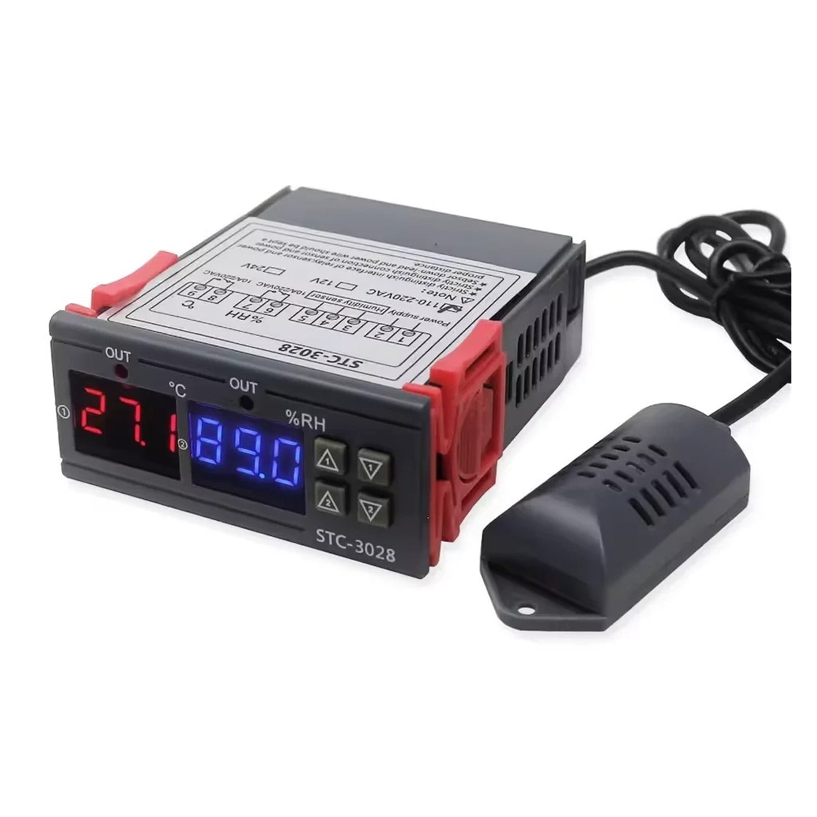 Dual Digital Thermostat Humidity Control STC-3028 Thermometer ...