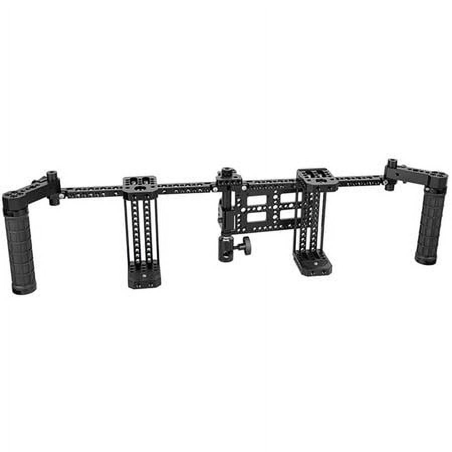 Dual Director's Monitor Cage Rig with Light Stand Mount and Rubber ...