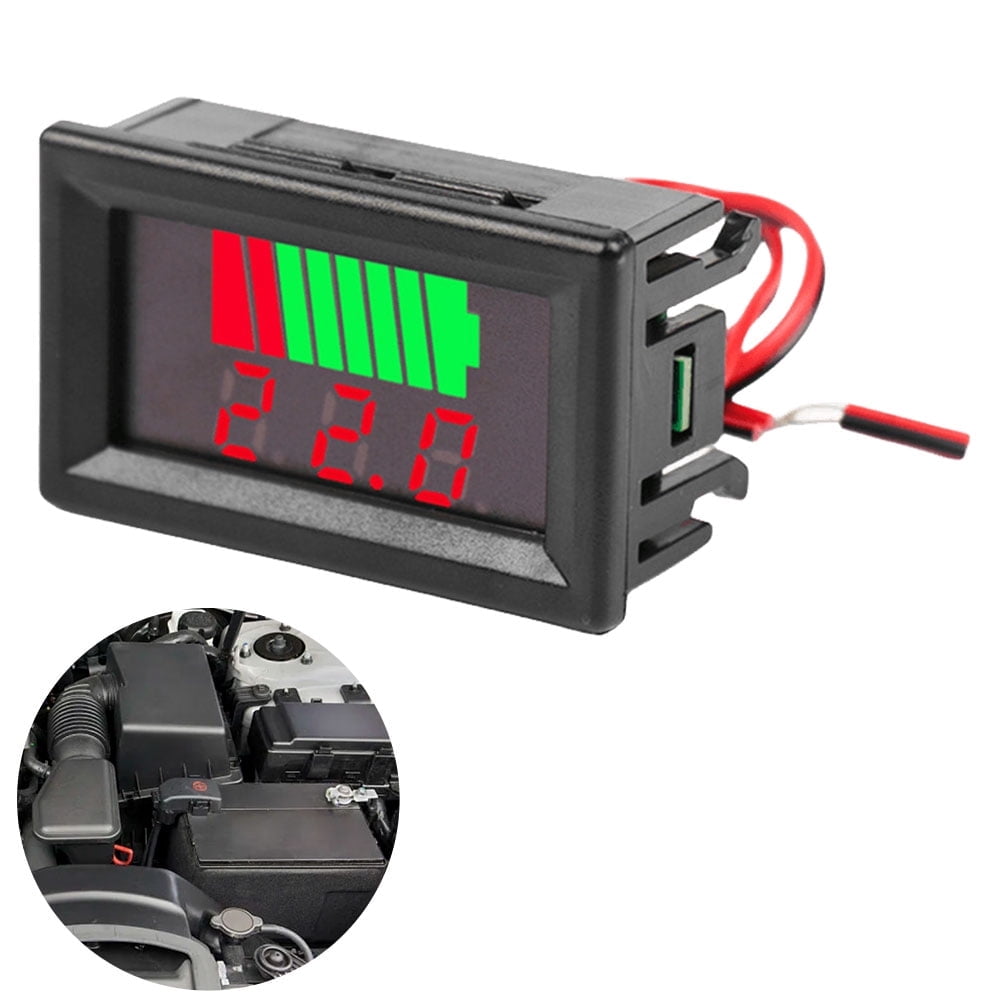Dual Display Battery Capacity Meter Tester LED Voltage Meter for 12V ...