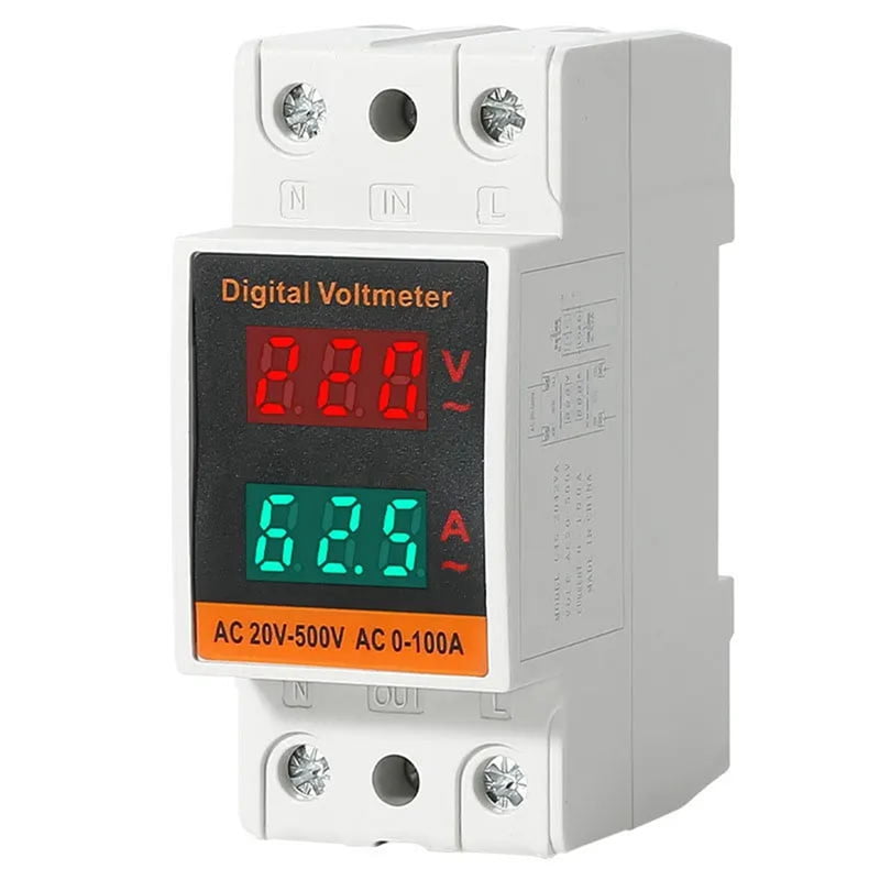 Dual Display Combination Rail Type Single Phase Digital Meter Digital ...