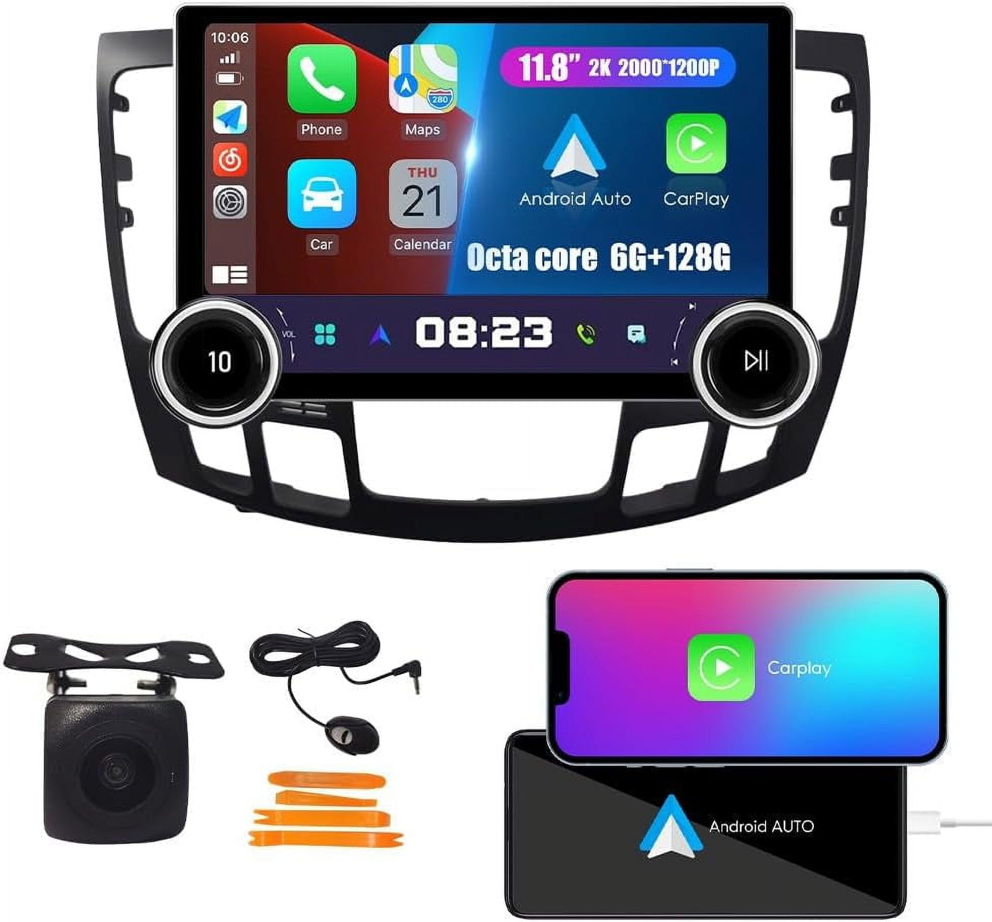 Dual Display Knobs CarPlay/Android Auto Autoradio AM/FM Radio Car ...