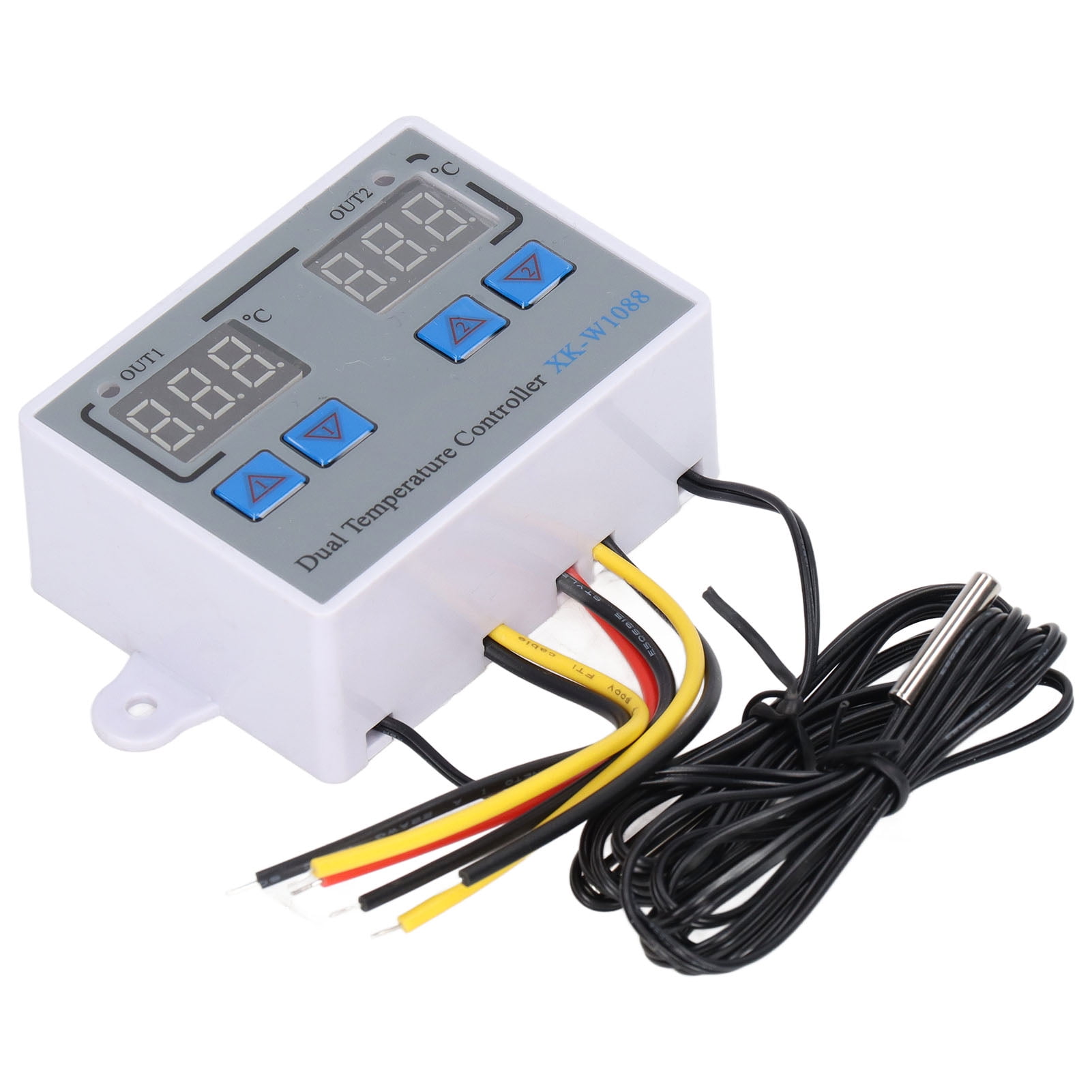Dual Display Temperature Humidity Controller Heating Cooling Thermostat ...