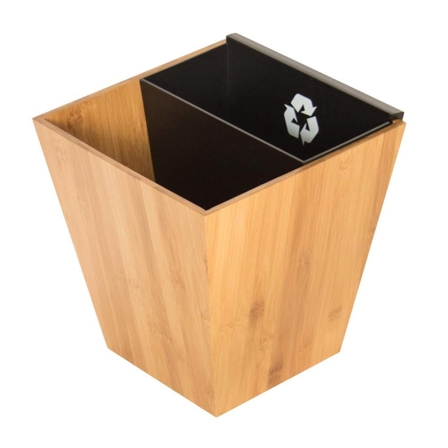 Dual Divided Trash Can with Removable Inner Bin for Separating Trash ...