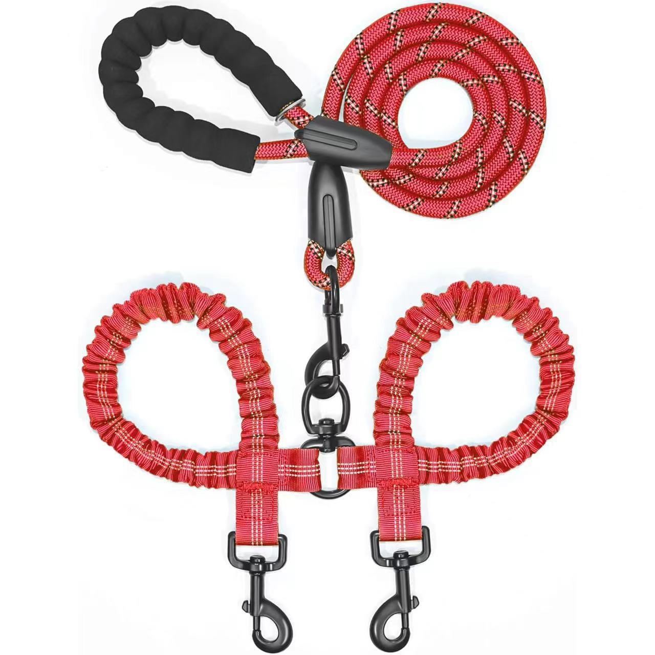 Dual Dog Leash - 360° Swivel, No Tangle Walking Leash with Shock ...