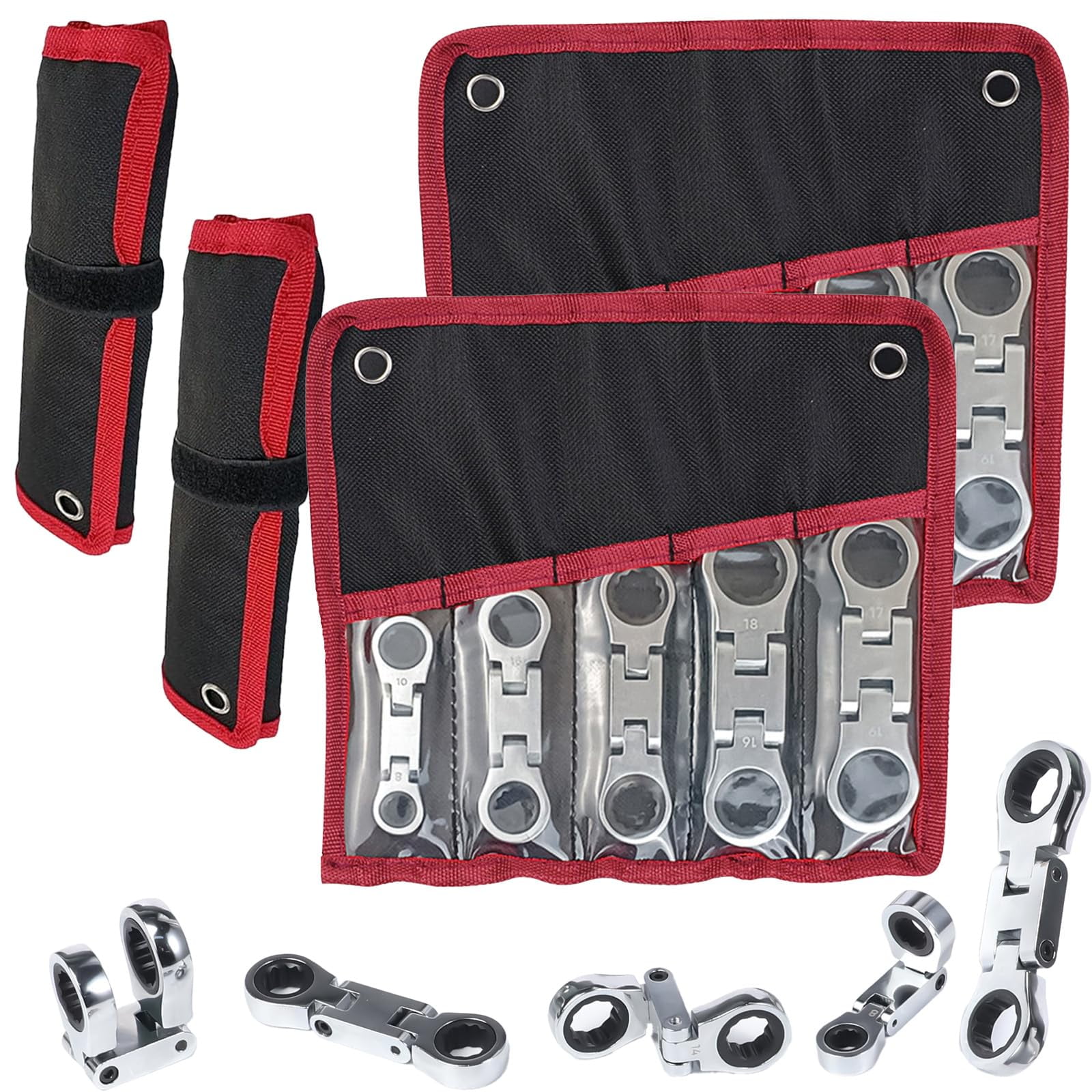 Dual-Drive Nano Flex-Head Pocket Ratchet, 3/4“ Inch Retractable ...