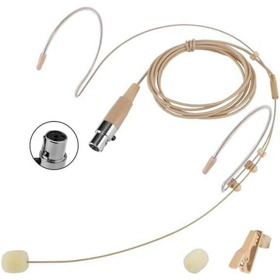 Dual Earhook Headset Microphone - Compatible with ...