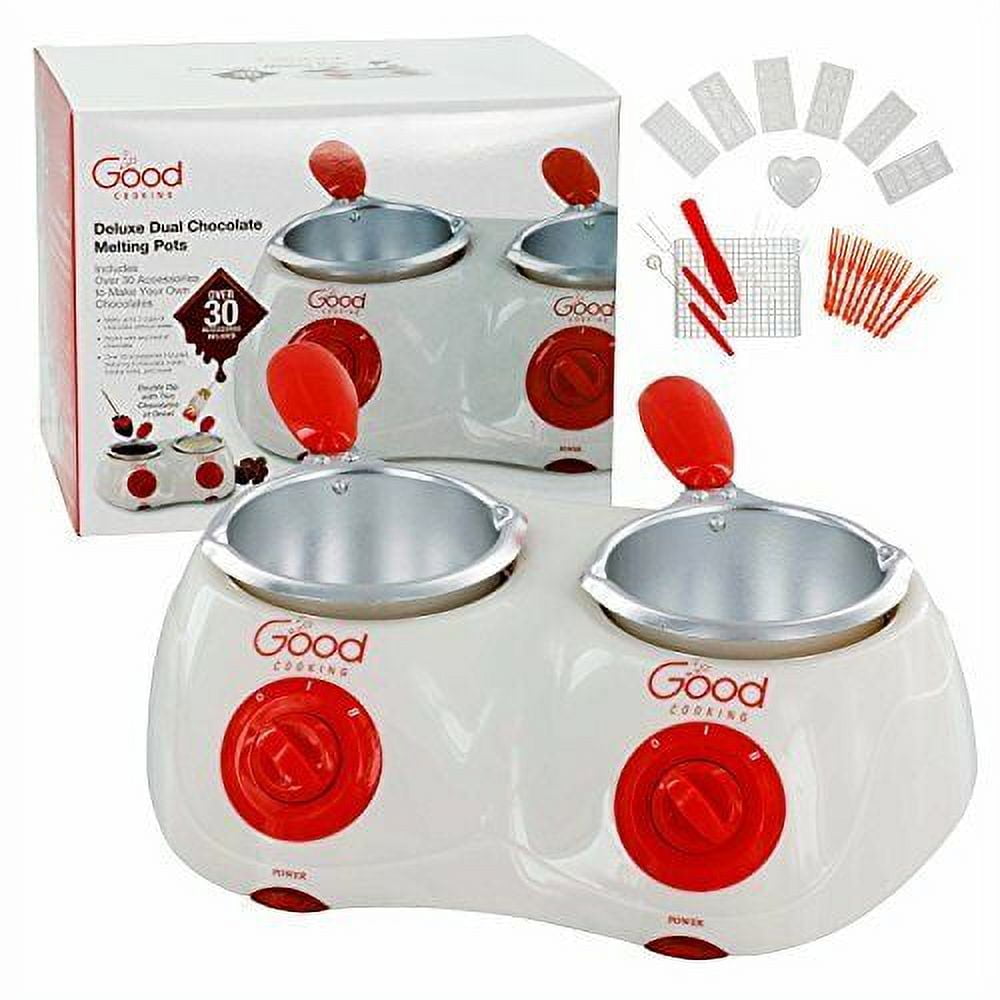 Dual Electric Chocolate Fondu Melting Pot Gift Set - Candy Making or ...