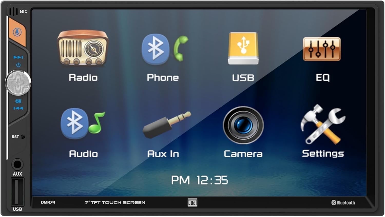 Dual Electronics DMR74 7-inch LED Digital Media Touch Screen Double DIN ...