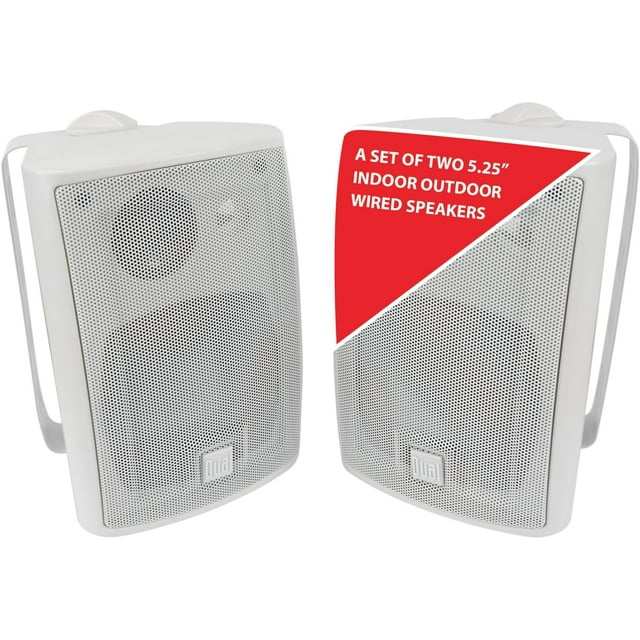 "Dual Home Entertainment 5.25"" 3-Way Wall Mounted Indoor/Outdoor ...