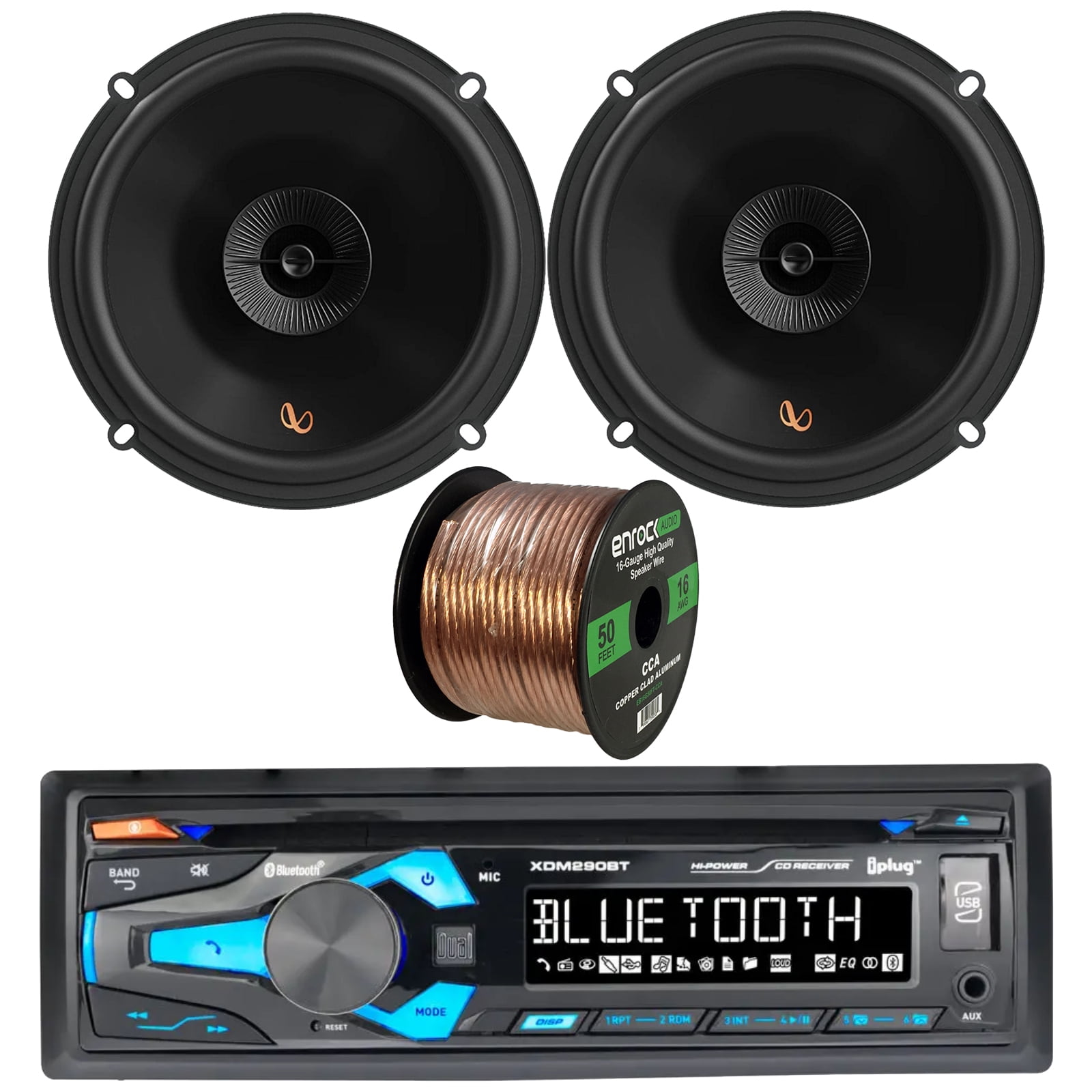 Dual Electronics XDM290BT Single DIN In-Dash CD Player Bluetooth MP3 ...