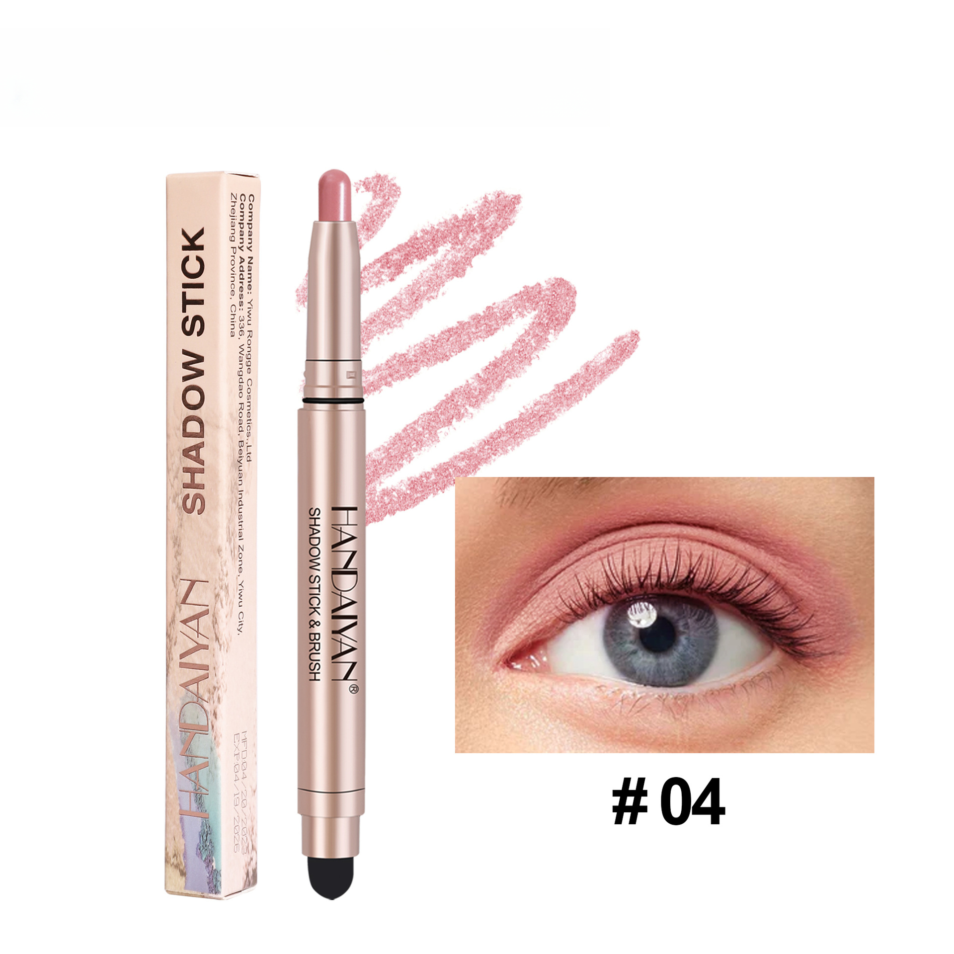 Dual-Ended Eyeshadow Stick Highlighter Contour Pearl Micro Glitter ...