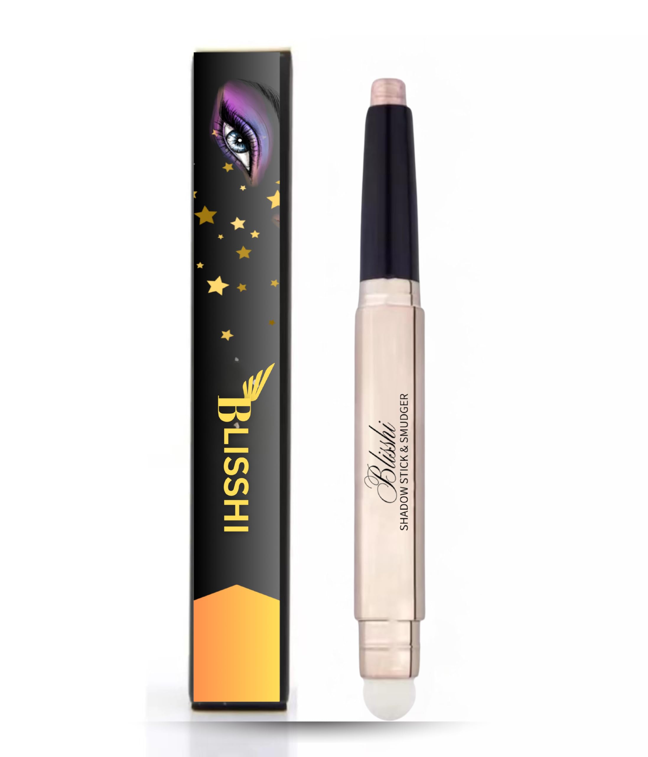 Dual-Ended Eyeshadow Stick with Sponge Applicator Featuring Creamy ...