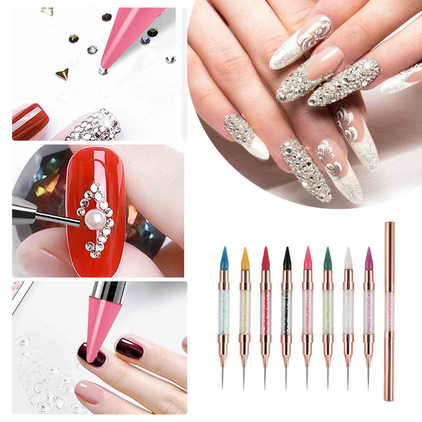 Dual-Ended Nail Art Sculpture Pen Dotting Tools, Silicone Nail Polish ...