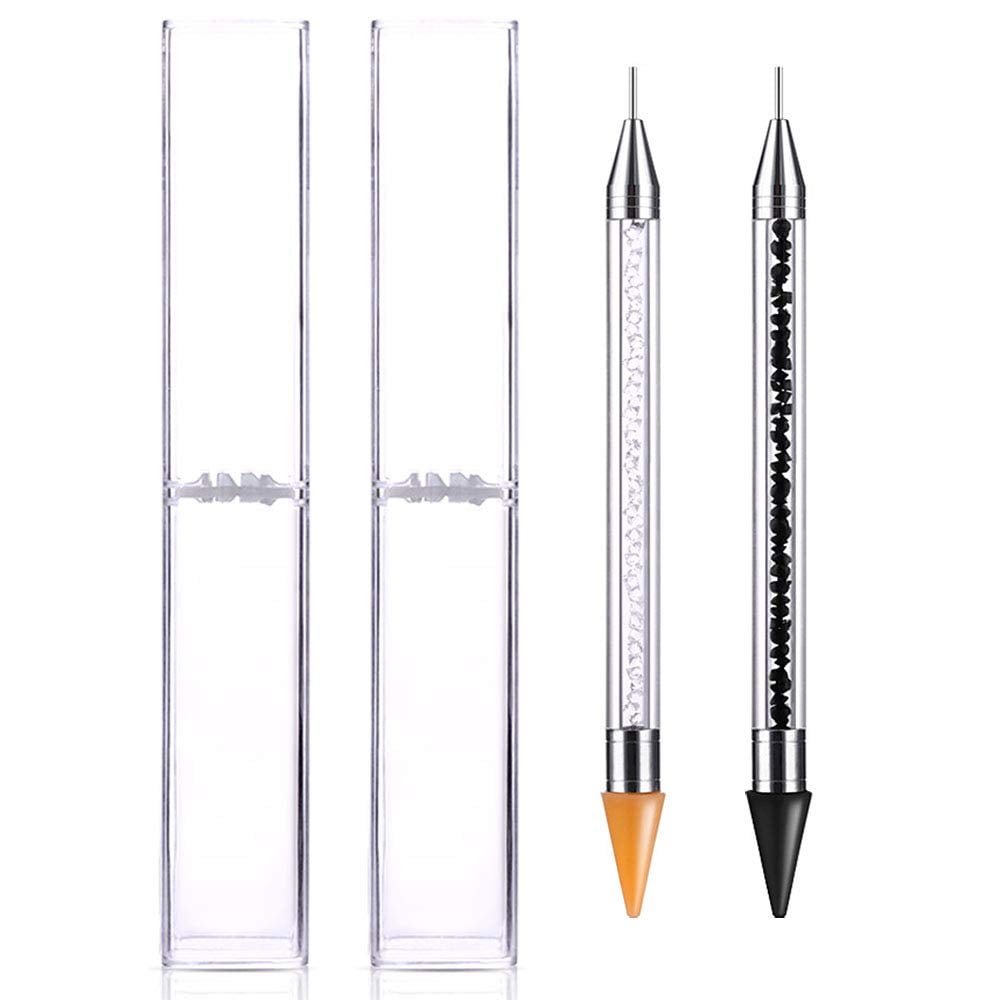Dual-Ended Nail Rhinestone Picker Wax Tip Pencil Pick Up Applicator ...