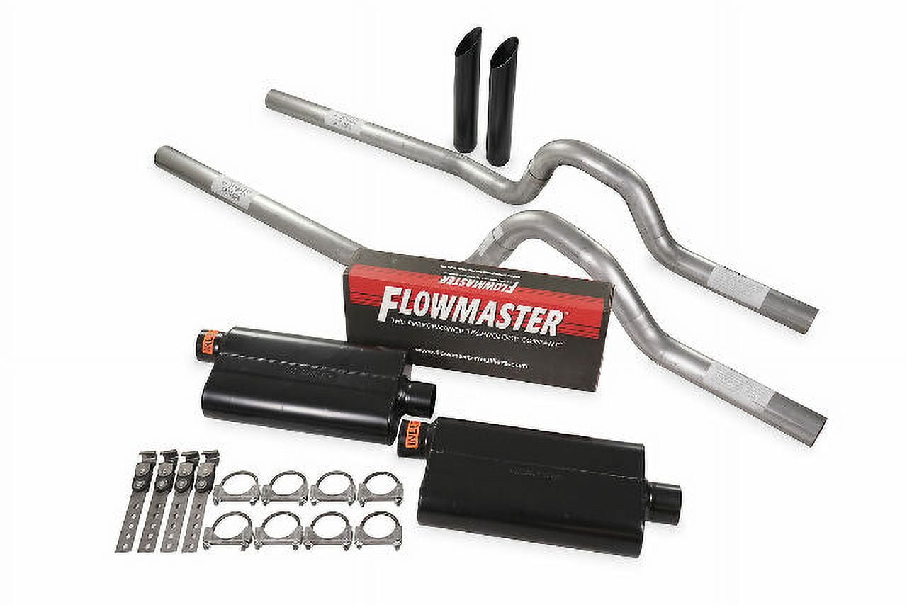 Dual Exhaust Kit 2.5" Flowmaster 50 Series Rear Exit BW 81-87 GM C/K 10 1/2 Ton - Walmart.com