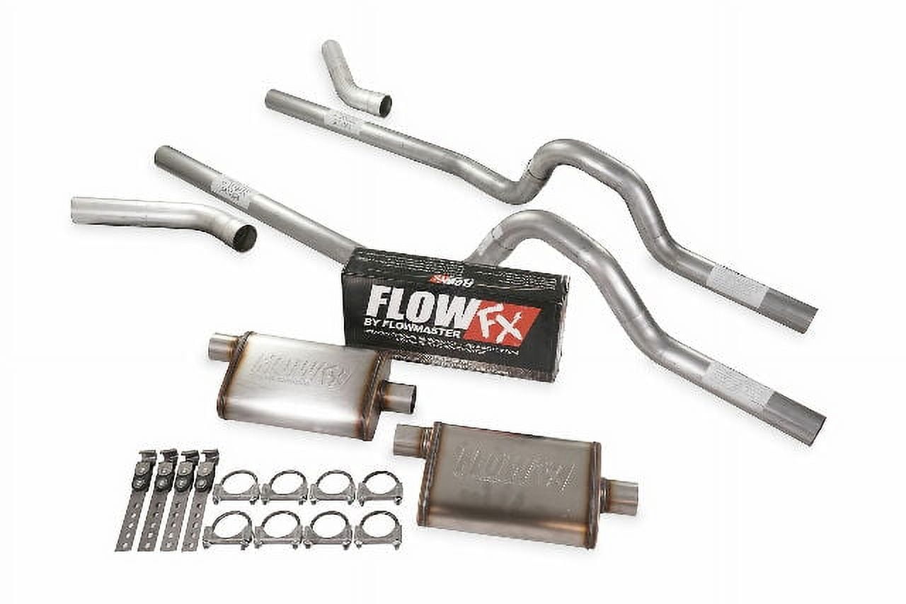 Dual Exhaust Kit 2.5" Flowmaster Flow FX Corner Exit 81-87 GM C/K 10 1/ ...