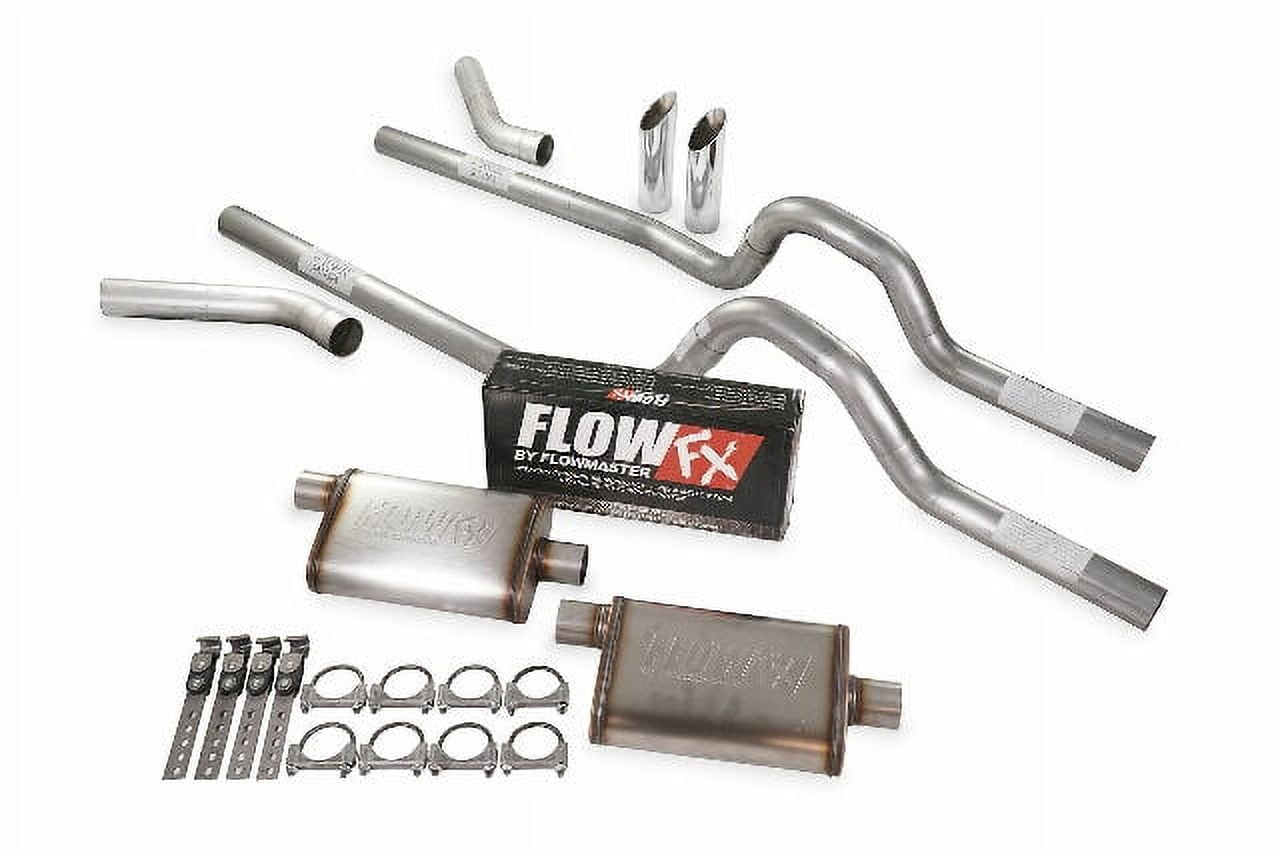 Dual Exhaust Kit 2.5" Flowmaster Flow FX Corner Exit SW Tips 67-72 Ford F-Series - Walmart.com