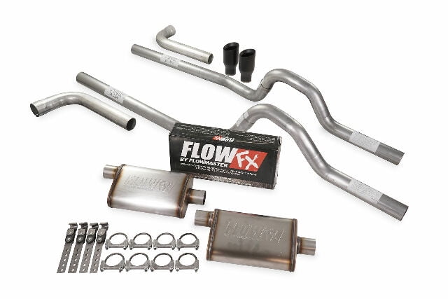 Dual Exhaust Kit 3" Flowmaster Flow FX Side Exit BDW Tips 67-72 Ford F ...