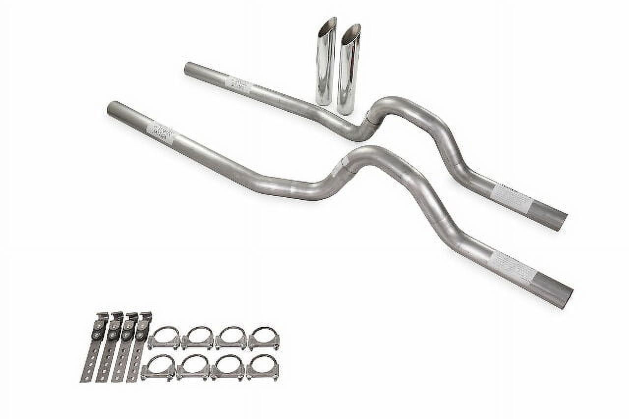 Dual Exhaust Kit 3" No Muffler Rear Exit SW Tips Fits 62 to 66 Ford F ...