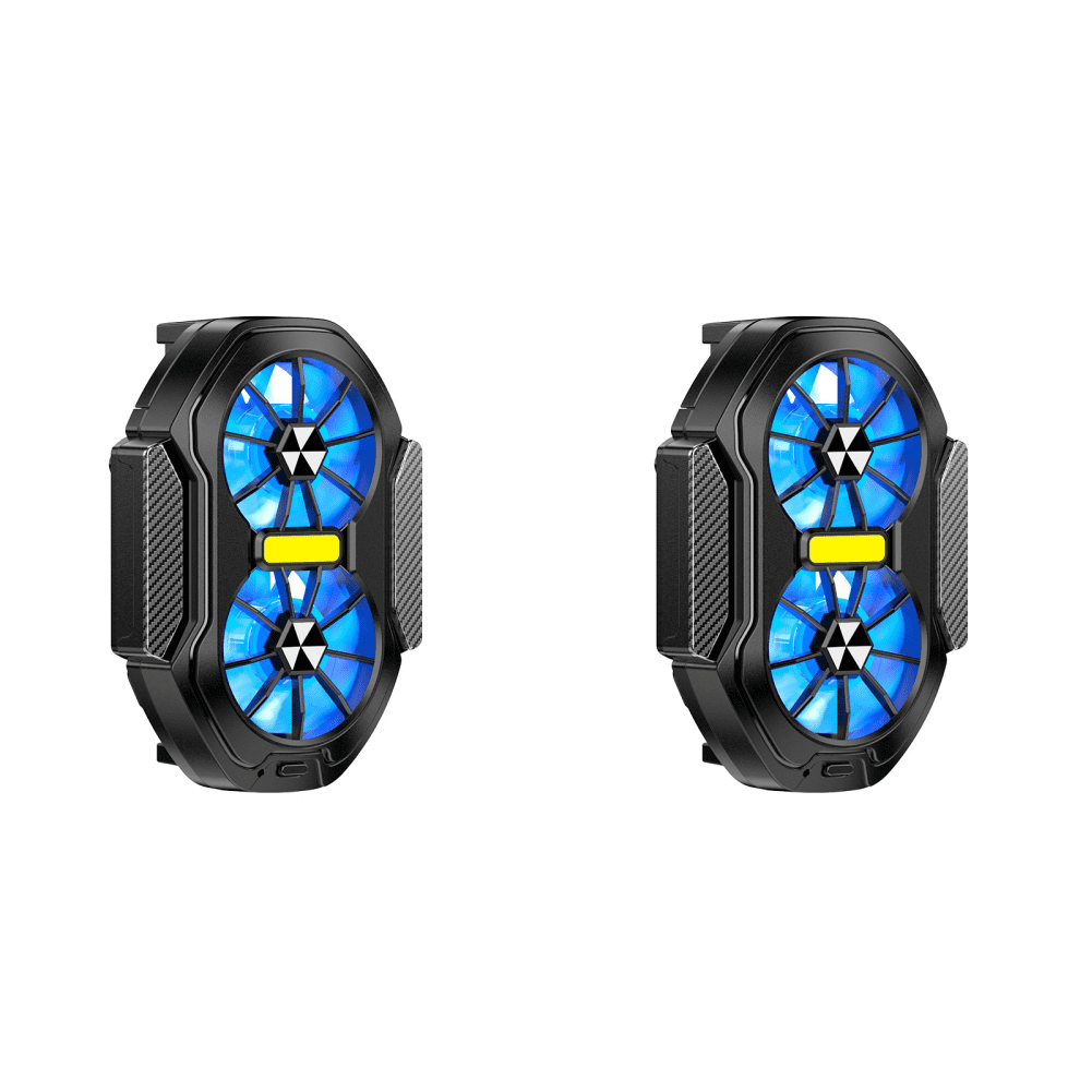 Dual Fan Mobile Phone Radiator Rechargeable Portable Game Heat Sink Air ...