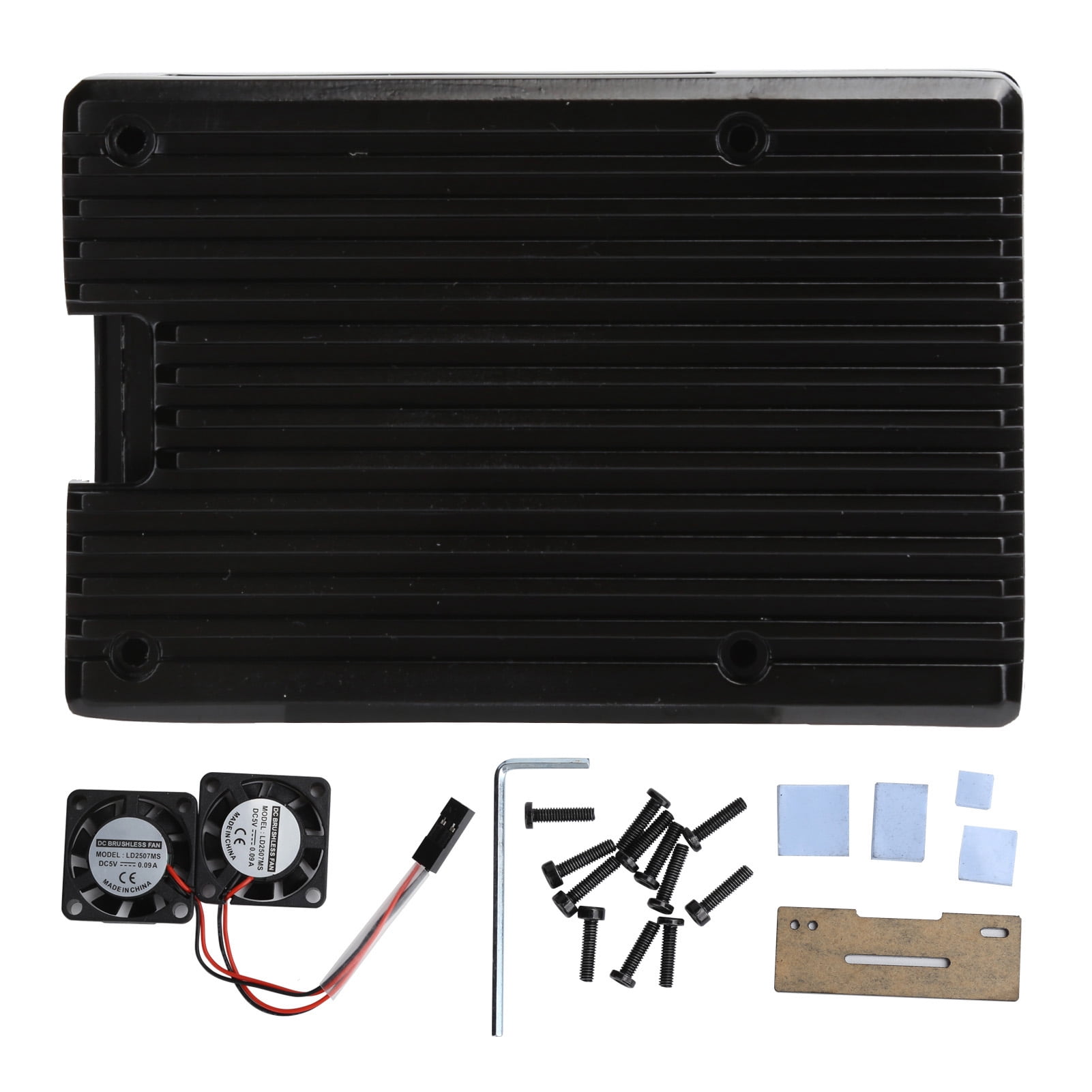 Dual Fan Passive Cooling Aluminum Alloy Case for Raspberry Pi 4B ...
