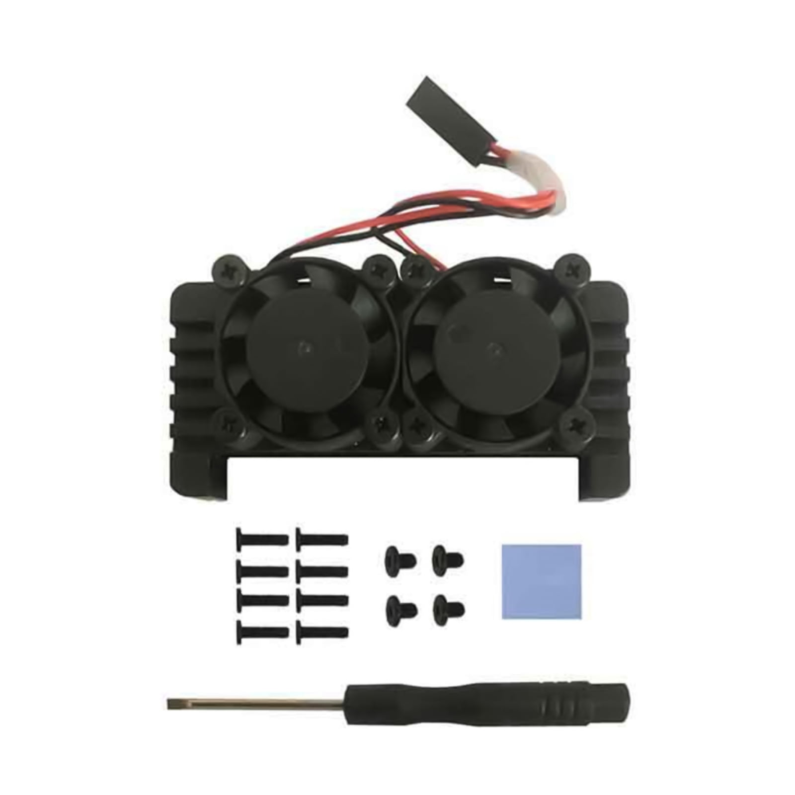 Dual Fans Open Case Aluminum Heatsink Shell Kit for Raspberry Pi Zero ...
