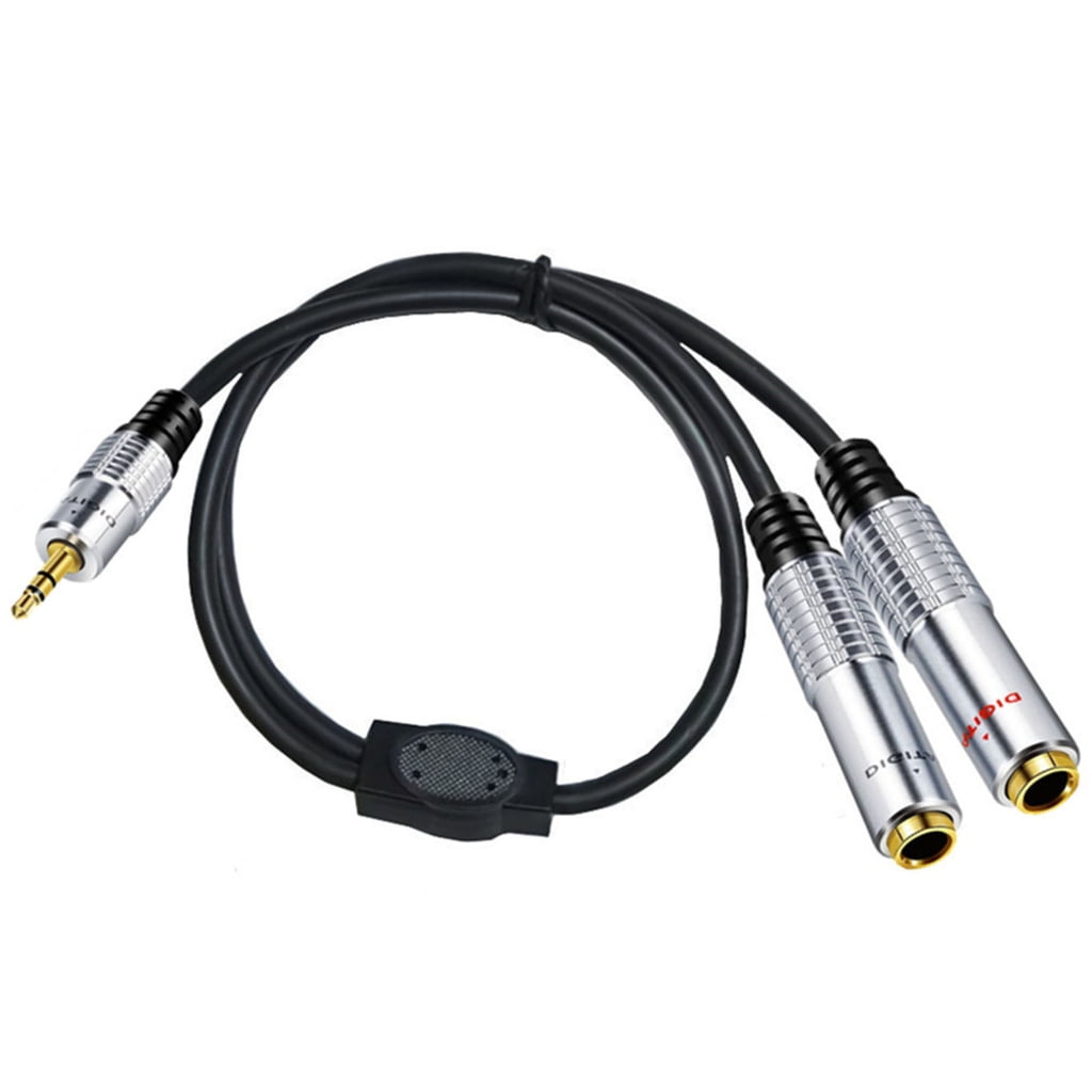 Dual Female 6.35mm to 3.5mm Y-Splitter Cable, 6.35mm Female to 1/8 Inch ...