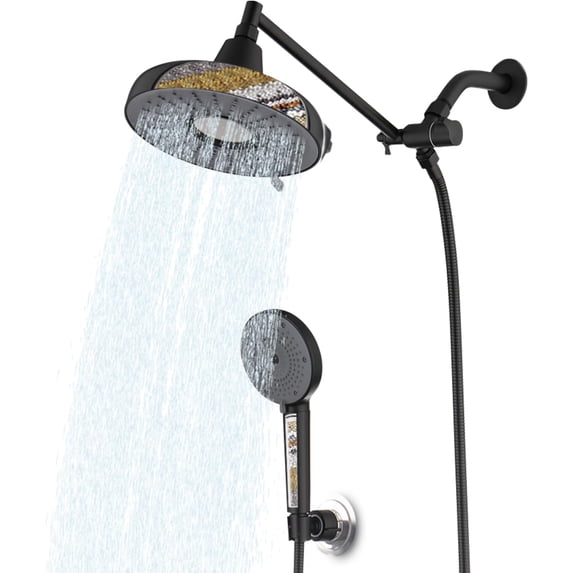Dual Filtered Shower , 8 Inch 3 Mode High Rainfall Showerhead with ...