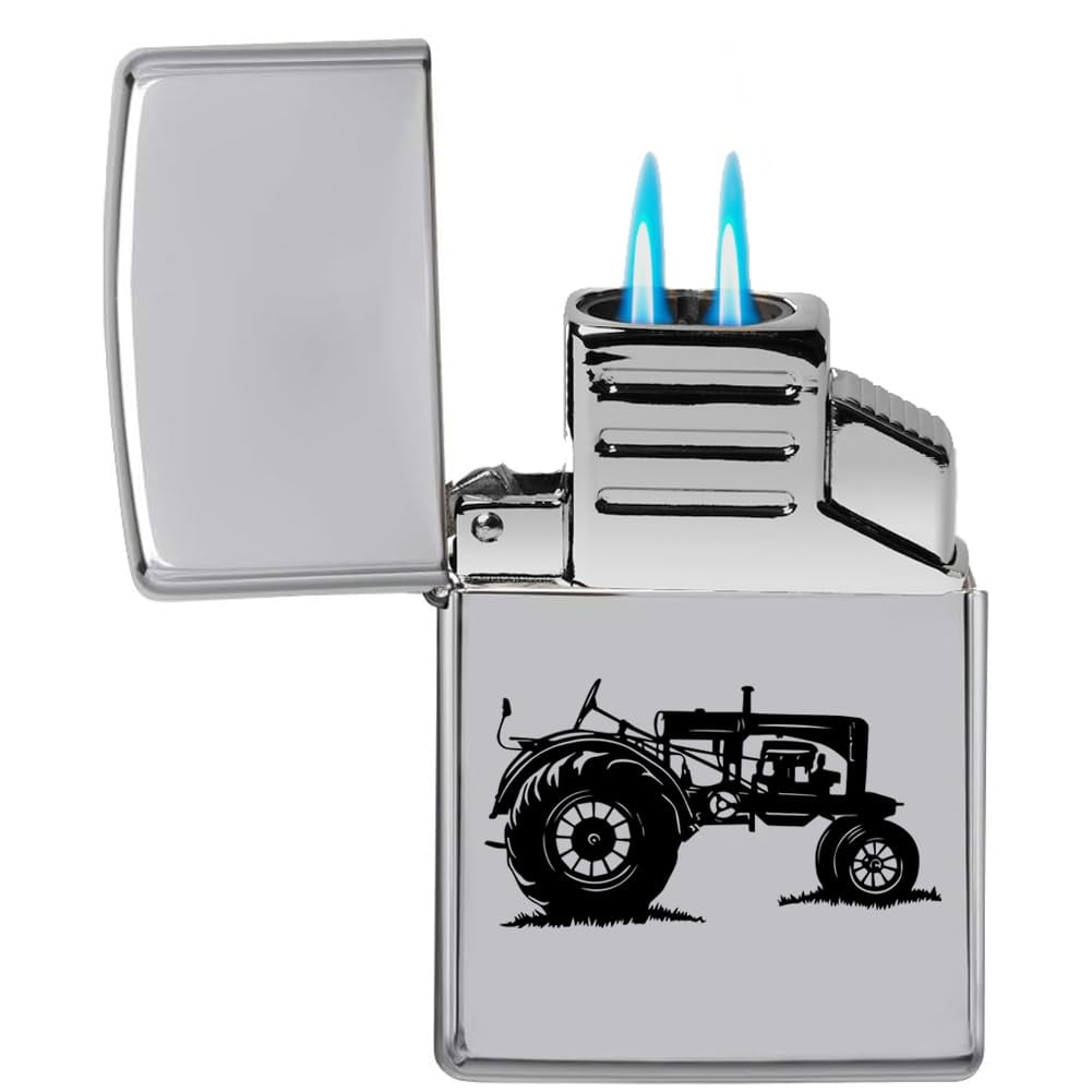 Dual Flame Torch Lighter Farm Tractor (Chrome) - Walmart.com