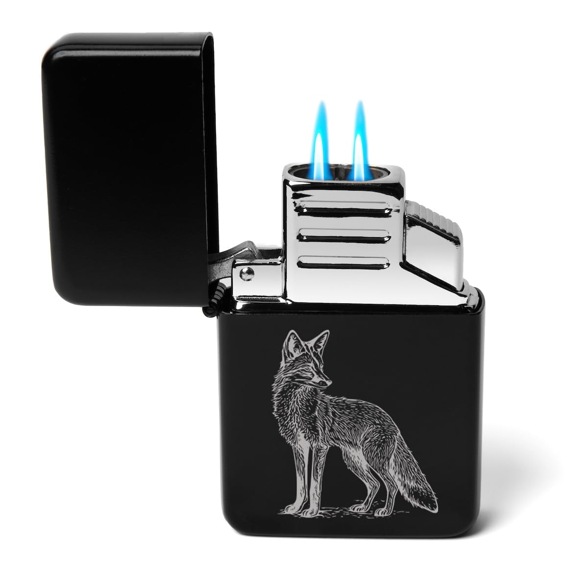 Dual Flame Torch Lighter Fox (Black) - Walmart.com