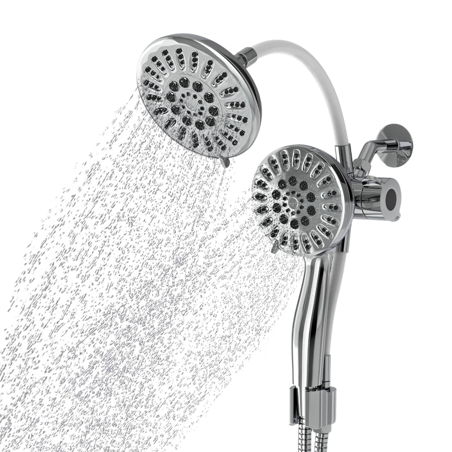 Aquazen Dual Flexible 6 Modes Showerhead & Handheld Shower, 1.75 GPM ...