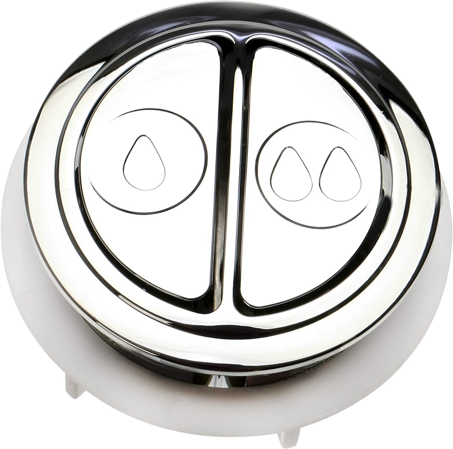 Fluidmaster 800P-001 Valve Replacement Dual Flush Valev Buttons, Chrome ...