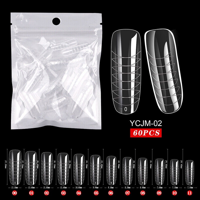 Dual Form Finger UV Gel Quick Building Extension Mold Fake Nail Acrylic ...