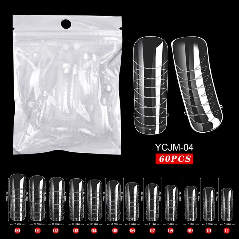 Dual Form Finger UV Gel Quick Building Extension Mold Fake Nail Acrylic ...