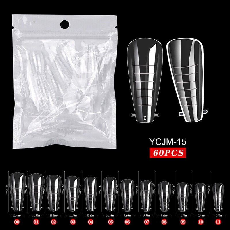 Dual Form Finger UV Gel Quick Building Extension Mold Fake Nail Acrylic ...
