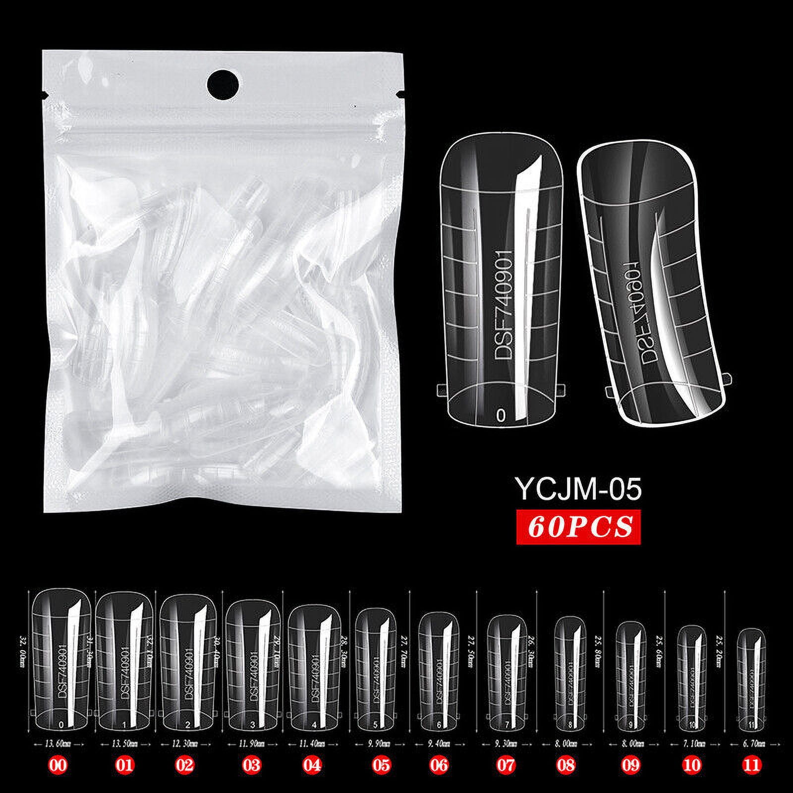 Dual Form Finger UV Gel Quick Building Extension Mold Fake Nail Acrylic ...