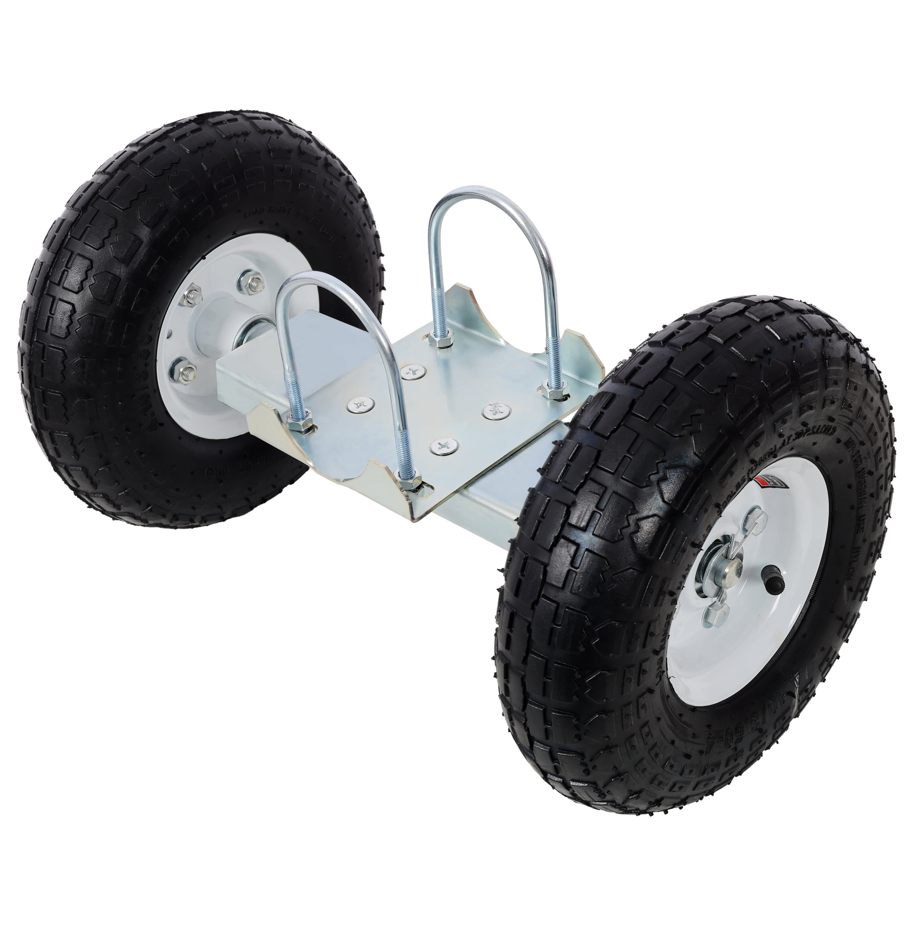 Dual Gate Wheel 10" Pneumatic Tires, Zinc Plated Finishing. Heavy Duty ...