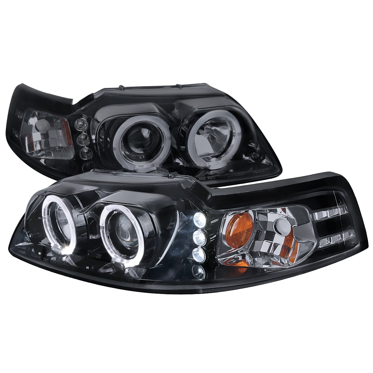 Dual Halo Projector Headlights (Black Housing/Smoke Lens) Made for and ...