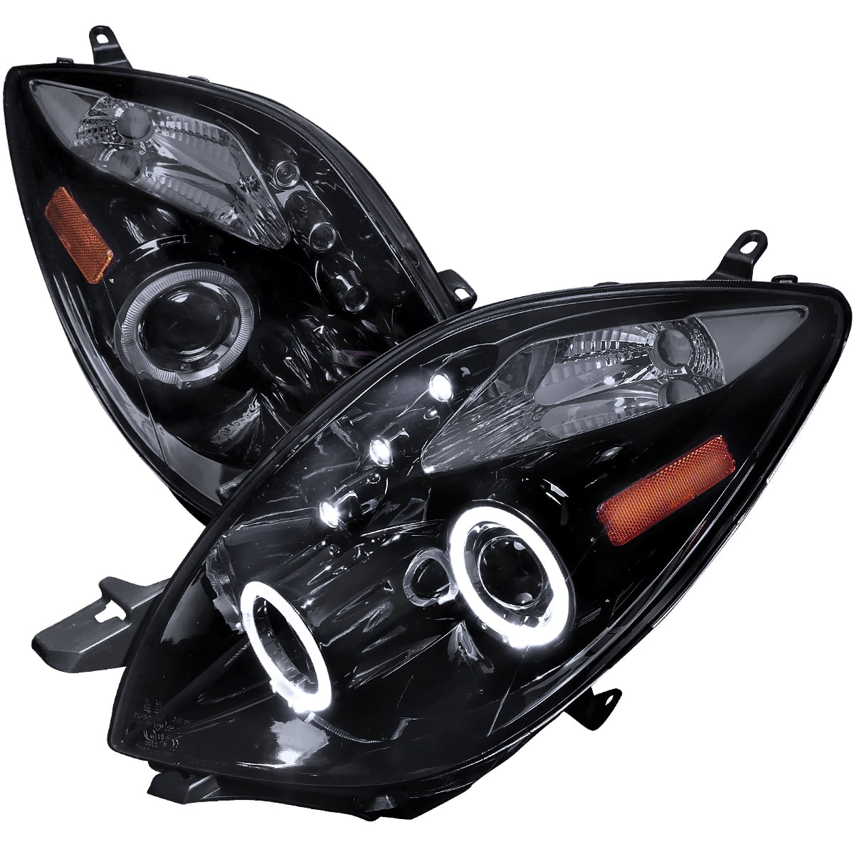 Dual Halo Projector Headlights (Black Housing/Smoke Lens) Made for and ...