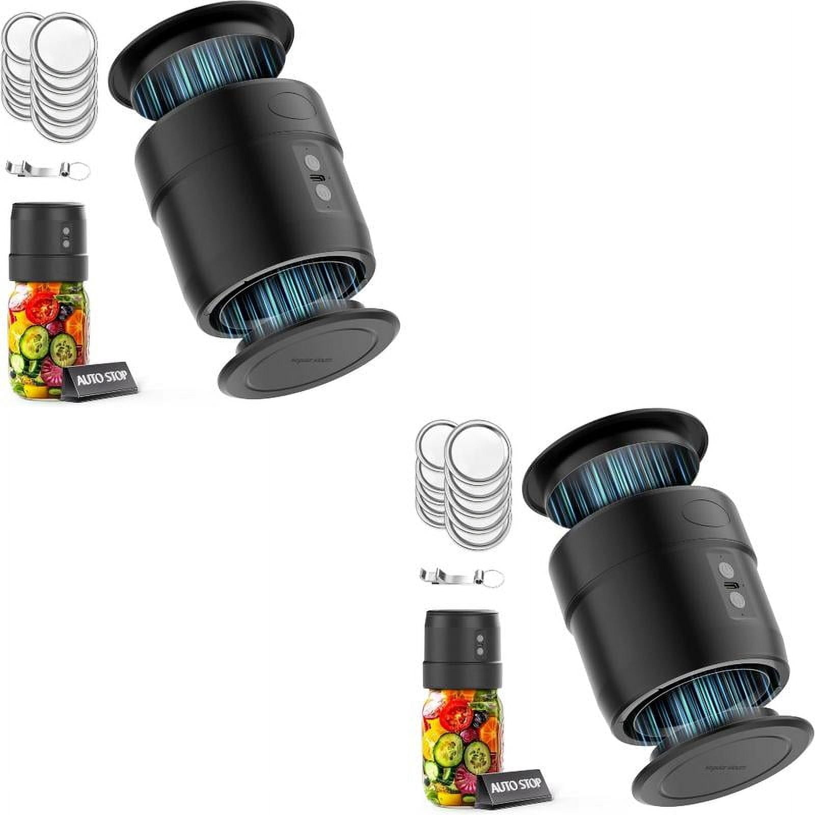 Dual-Head Auto-Stop Canning Kit with Dust Cover, 5×Wide Mouth & 5× ...