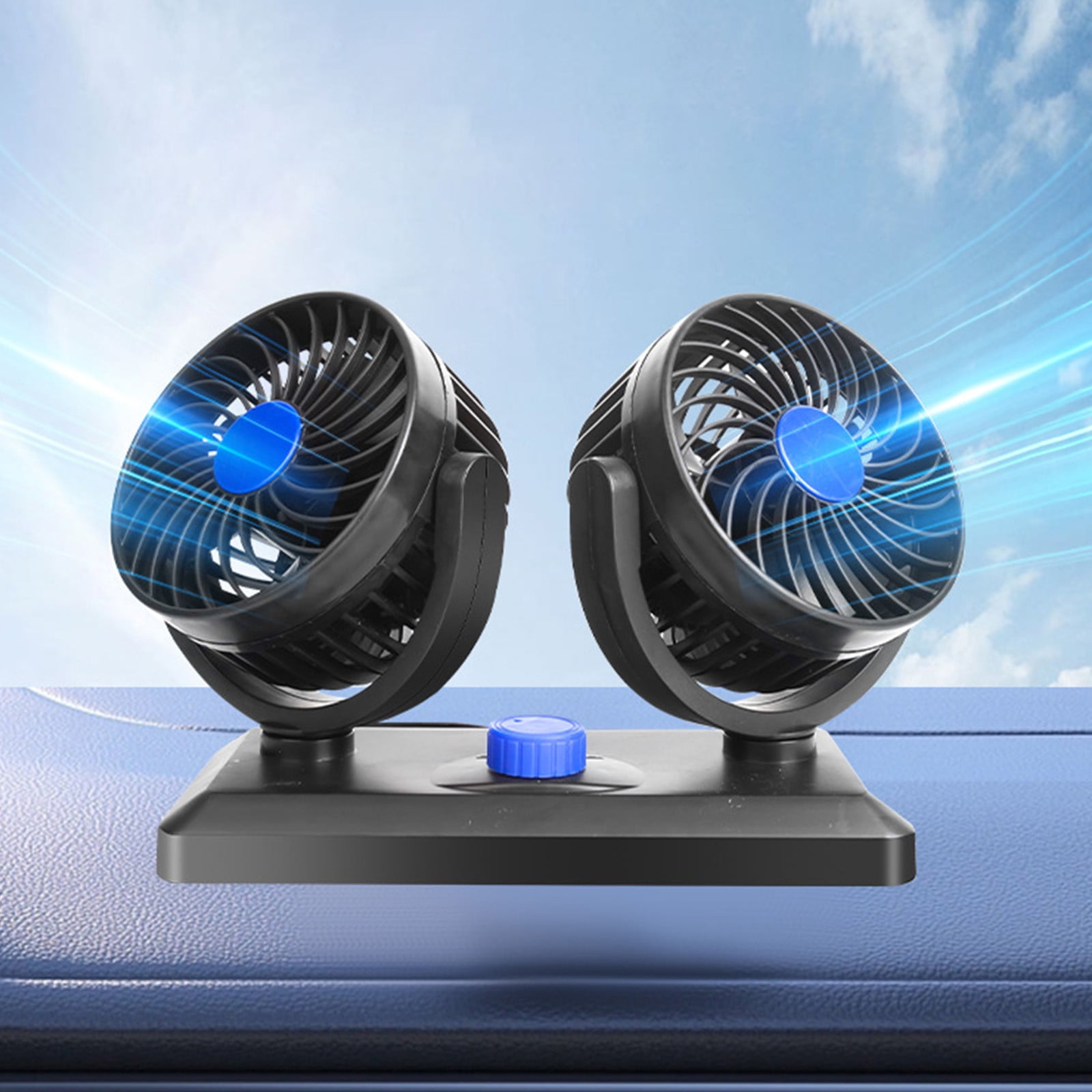 Dual Head Car Fan 5V/12V/24V USB/Cigarette Lighter Truck Fan 2-Speed ...