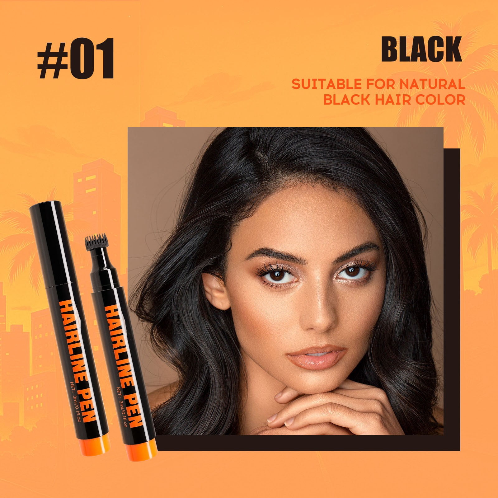 Dual Head Eyebrow Pen Waterproof Sweatproof 3ml - Microblading Effect ...