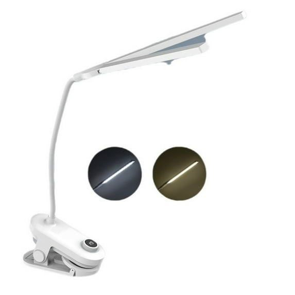 Dual Head LED Desk Lamp with Clamp, Eye-Caring Clip on Lights for Home ...