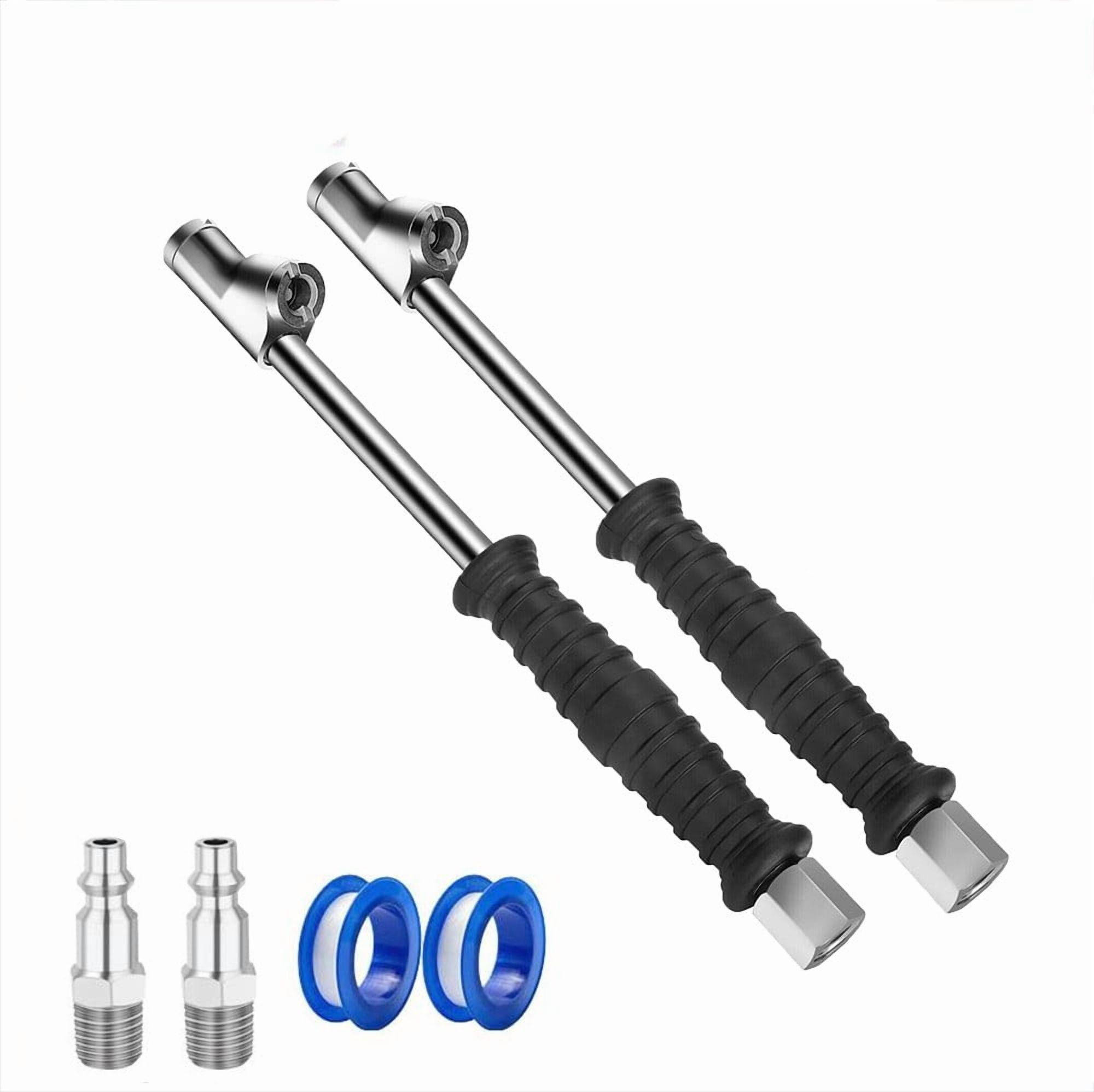 Dual Head Lock On Tire Chuck 1/4" FNPT for Inflating Truck RV Inner ...