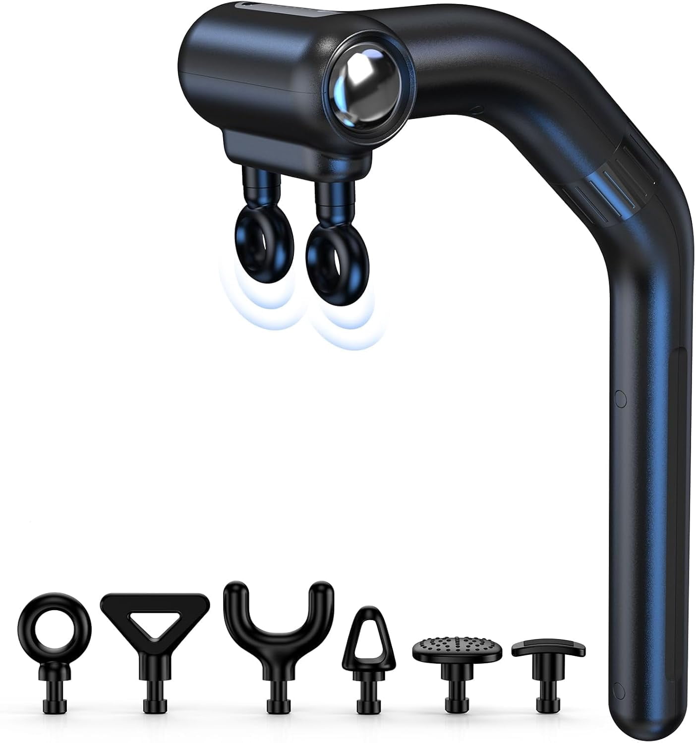 Dual-Head Massage Gun with Extension Handle, 3-in-1 Detachable Handheld ...