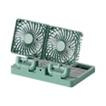 Dual Head Solar Powered Vehicle Cooling System, USB Rechargeable ...