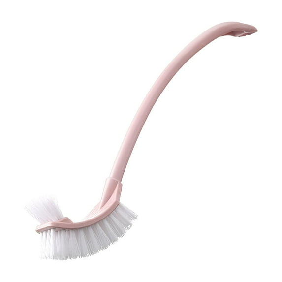 Dual Head Toilet Brush with Holder, Long Wooden Handle for Comfortable ...