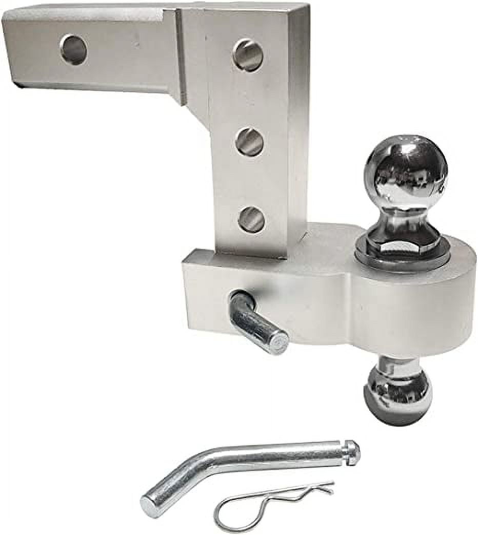 Dual Hitch Ball Aluminum Adjustable Drop Hitch (2" Ball and 1-7/8" Ball ...