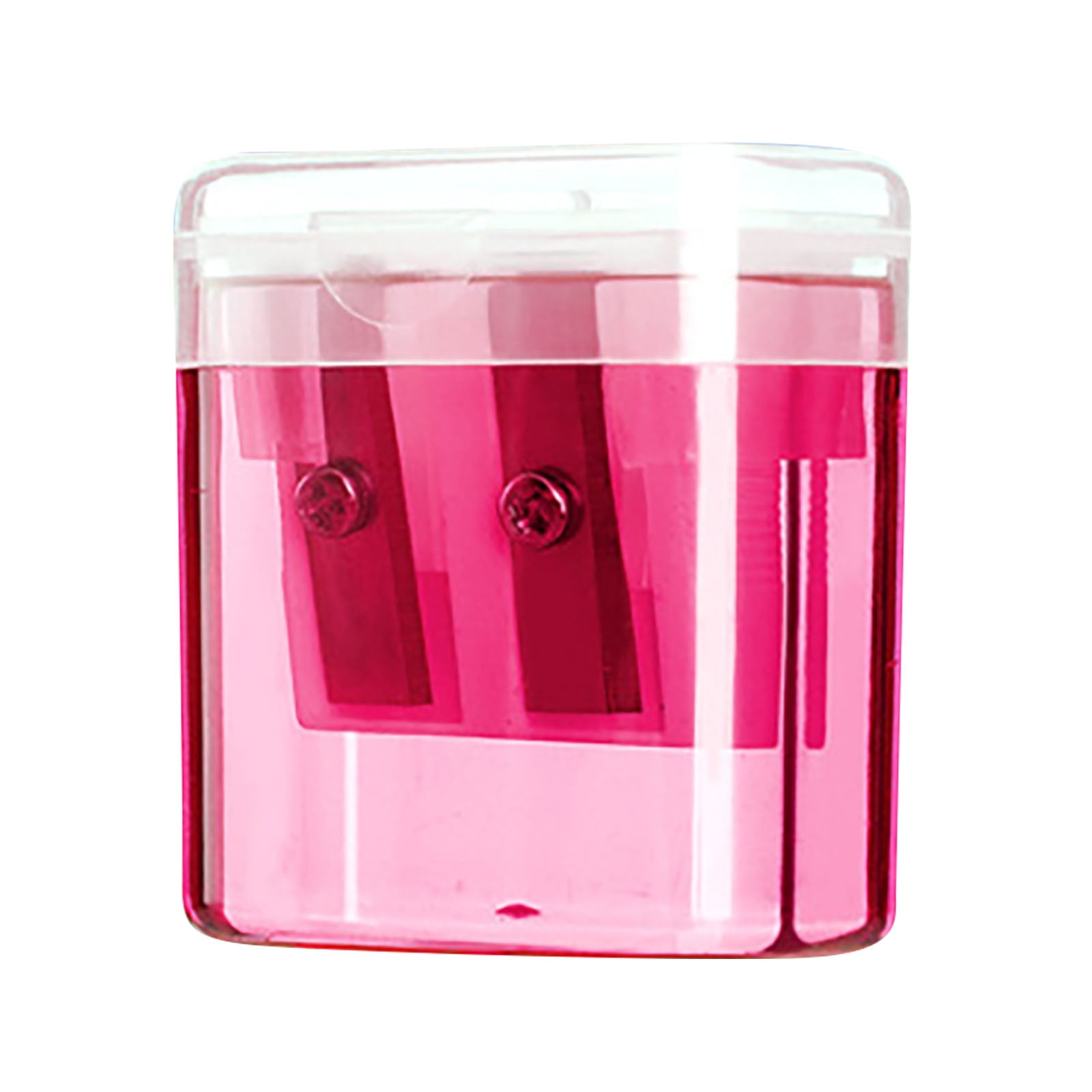 Dual-Hole Oval Pencil Sharpener, Transparent Shavings Container with ...