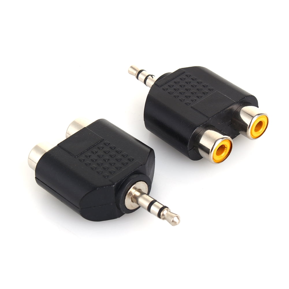 Dual For Jack Adapter Audio Splitter Adapter 3.5mm Stereo Plug To 2 For ...